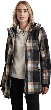 Street One Damen A201963 Karierte Jacke, Black, 44