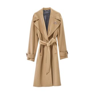 Karl Lagerfeld Femme, Manteaux, Brun, Taille: 40 FR Manteau en laine douce