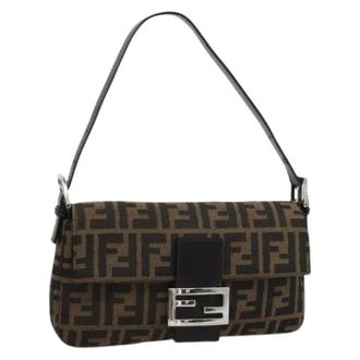 Fendi Pre-owned Vintage Zucca Canvas Shoulder Bag - Femme - Pre-owned - Brun - Taille: ONE Size