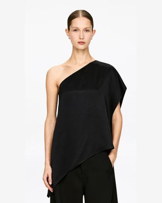 Arket Einschultriges Top -Schwarz