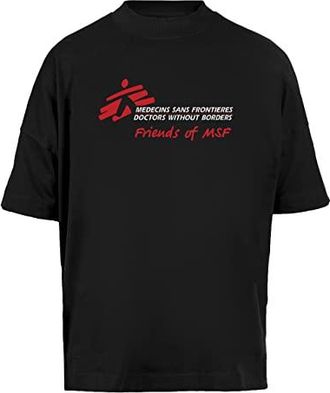 Vendax Vendax Doctors Without Borders Unisex T-Shirt Ample Manches Courtes Homme Femme Noir Baggy T-Shirt Short Sleeves Black