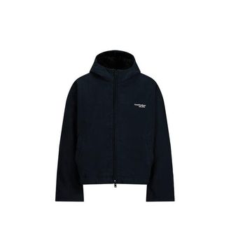 Acne Studios Manteau oversize &agrave; capuche effet fourrure