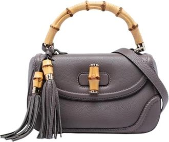 Gucci Sac bandouli&egrave;re Bamboo Pre-owned - Femme - Pre-owned - Gris - Taille: ONE Size