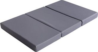Amazon Basics Faltbare Mittel Fest Memoryschaum Gästematratze, 120 x 195 x 10 cm, Grau