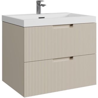 Badplaats Badezimmer Badm&ouml;bel-Set Thermis 60 cm - Creme - Badezimmerm&ouml;bel