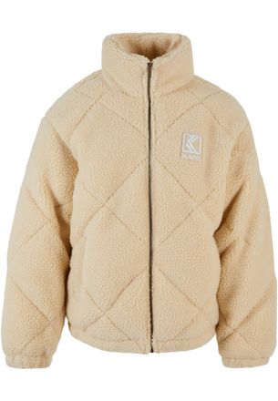 Karl Kani Herren KM224-057-1 KK OG Rhombus Teddy Puffer Jacket Cream Cream, XS