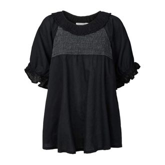 Rabens Saloner Schwarzes Angel Top Dorita Bluse - - Blouses & Shirts - Damen - Schwarzk - S