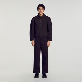 Sandro Blouson worker en denim
