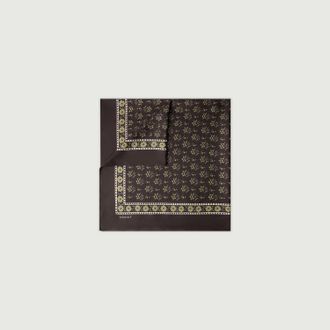 SOEUR FOULARD CLASSIQUE SOIE MARRON