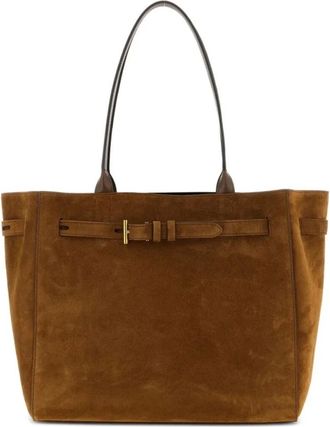 Tom Ford Femme, Sacs, Brun, Taille: ONE Size Suede Calf Smooth Calf Medium Tote