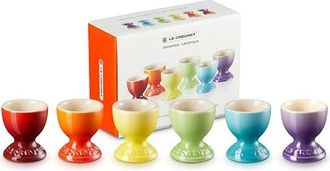 LE CREUSET Set de 6 Coquetier à pied en grès, 9 g, Arc-en-ciel, 79067008359030