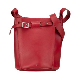 Celine Pre-owned Sac Seau Grand Mod&egrave;le Bandouli&egrave;re en Cuir - Femme - Pre-owned - Rouge - Taille: ONE Size