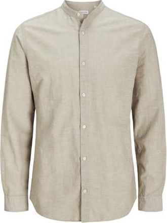Jack & Jones Jjebreeze Band Shirt LS Sn Chemise à Manches Longues pour Homme, Vaisselle, L