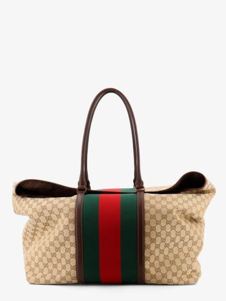 Gucci GG fabric travel bag with Web detail on the front - GUCCI - gender_Man