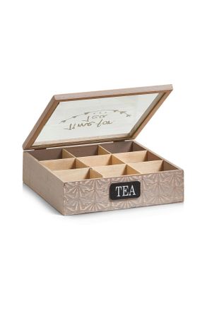 ZELLER PRESENT Teebeutelhalter, Natur, Holz, 24x24x8 cm, Kaffee & Tee, Tee- & Kaffeezubereitung, Tee-Zubeh&ouml;r