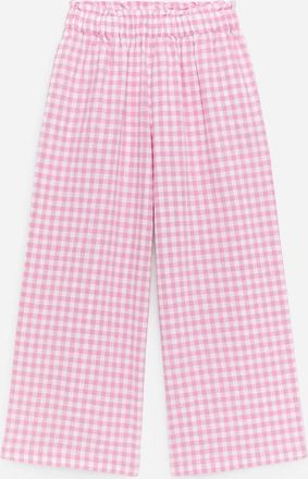 Arket Lockere Hose Aus Baumwolle Und Leinen -Rosa