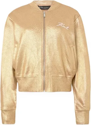 Karl Lagerfeld Femme, Vestes, Jaune, Taille: 40 FR Bomber Jacket