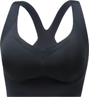 Generic Soutien-gorge de maintien correcteur respirant sans couture, soutien-gorge de levage puissant et respirant anti-affaissement des seins, Noir, 3XL