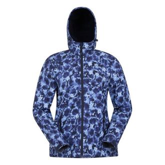 Mountain Warehouse Womens/Ladies Exodus Floral Soft Shell Jacke (Navy/Hellblau)