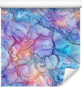 OEM Carta Da Parati Blu Inchiostro E Azzurra Per Soggiorno E Camera Da Letto, 50x1000 Cm