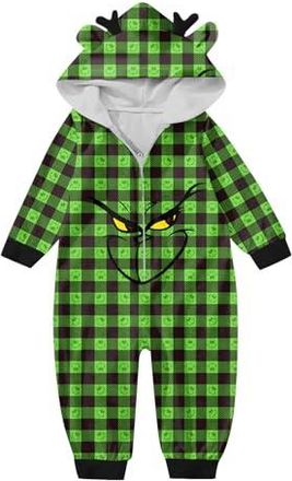 Generic Le Grinch Pyjama Noel Famille De Grinch Ensemble Coton Enfant Ensembles Hiver Noël Homme Adulte Femme Assorti Bebe Chaud Et Doux Couple The Garcon Deg