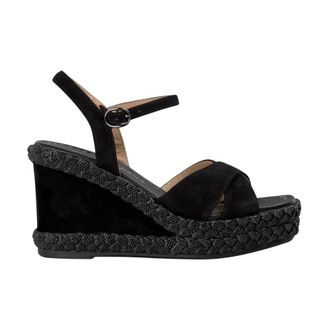 Alma En Pena Geflochtener Keilabsatz mit Perlen - - Shoes - Damen - Schwarzk - 41 EU