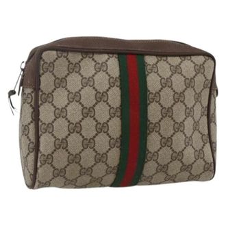 Gucci Pochette en plastique Pre-owned - Femme - Pre-owned - Beige - Taille: ONE Size
