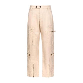 Pinko Utility Tricotina Stretch Hose - - Trousers - Damen - Beige - S