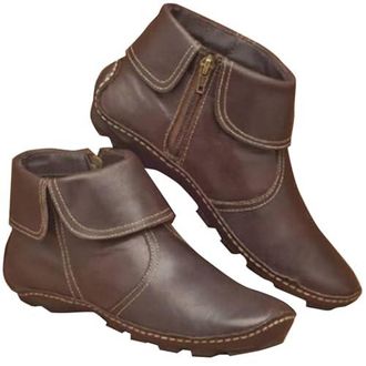 Generic Bottines pour femme - &Agrave; talon bas - Imperm&eacute;ables - Antid&eacute;rapantes - Coupe large - Fermeture &eacute;clair lat&eacute;rale - Bout pointu unique - Pour le travail au 