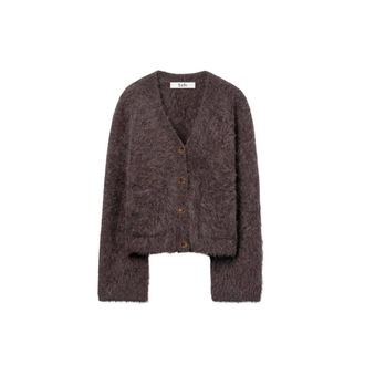 S&eacute;fr Homme, Pulls, Brun, Taille: XL Cardigan Alpaga Lilas Chin&eacute; Col en V