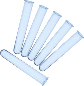 Happyyami 6 St&uuml;ck Klare Reagenzgl&auml;ser F&uuml;r Pflanzenvermehrungsstation Hydrokultur Blumenhalter Kleine Transparente Vasen F&uuml;r Home Office Desktop Dekoration 12 cm