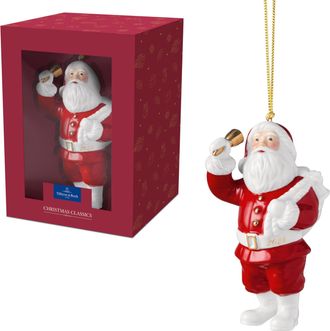 Villeroy & Boch Christmas Classics Ornamente Weihnachten Santa Bunt, Weihnachtsdeko, Weihnachtsdekorationen, Figur, Baumschmuck, Anhänger, Premium Porcelain, Kunststo