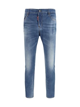 Dsquared2 Mens Cotton Jeans Navy Blue