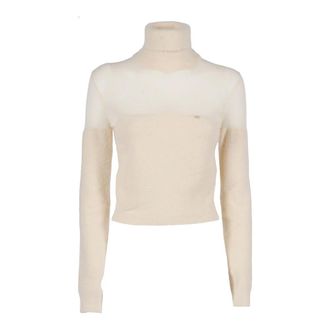 Elisabetta Franchi Damen, Strickwaren, Wei&szlig;, MGr&ouml;&szlig;e