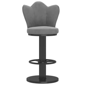 Generic Barhocker-Set (1 St&uuml;ck), h&ouml;henverstellbar, drehbar, aus Samt, mit Schmetterlingsr&uuml;ckenlehne, ideal f&uuml;r K&uuml;cheninseln, Caf&eacute;s und Bars