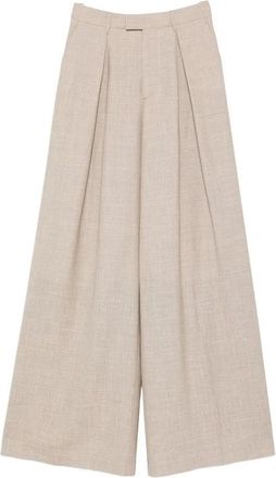 Berwick 1707 Femme, Pantalons, Beige, Taille: 42 FR Nina Pleat Pantalons