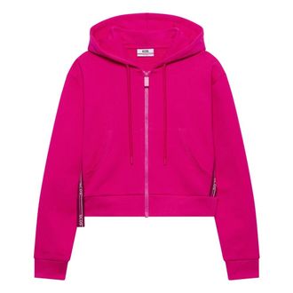 GCDS Logo Tape Full Zip Hoodie - - Sweatshirts & Hoodies - Damen - Rosa - L