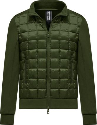 Bomboogie Homme, Vestes, Vert, Taille: L Veste bi-mati&egrave;re en nylon et tricot