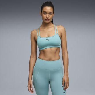 Puma MOVE Strappy BH f&uuml;r geringe Belastung Damen, Kleidung, Blau, 3XL