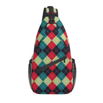 AOOEDM Daypack Sling Bag Aztekenmuster mit Vintage-Farben Umhängetaschen Leichte Umhängetasche
