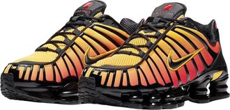 Nike Nike Shox Tl Herren Schuhe Sneaker, Schwarz, Schwarz, Gelb (University Red), 42.5 EU