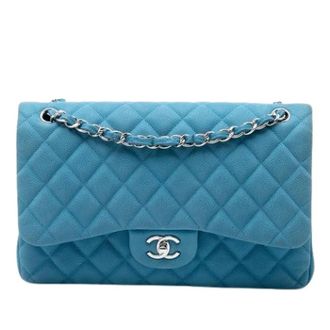 Chanel Sac bandouli&egrave;re Classic Double Flap Pre-owned - Femme - Pre-owned - Bleu - Taille: ONE Size