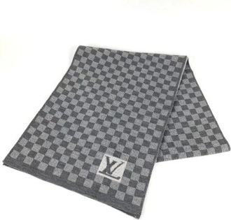 Louis Vuitton unisex, Pre-owned, Gris, Taille: ONE Size &Eacute;charpe en laine Pre-owned