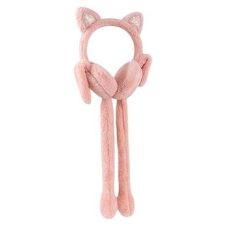 Generic Cache-oreilles dhiver - Cache-oreilles en peluche, protection contre le froid, taille r&eacute;glable, avec oreilles de lapin mobiles, accessoire thermique s