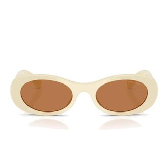 Miu Miu Ovale Sonnenbrille - - Accessories - Damen - Wei&szlig; - 50 MM