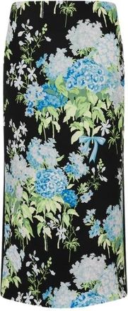 Moschino Femme, Jupes, Multicolore, Taille: 40 FR Jupe en satin de soie imprim&eacute;e