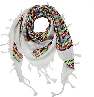 Freak Scene Kufiya - color&eacute;-multicolore 04-100 x 100 cm - Shemagh - foulard Arafat palestinien - keffieh en coton