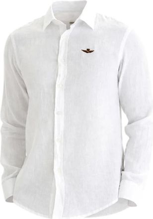 Aeronautica Homme, Chemises, Blanc, Taille: M Chemise en lin