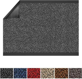Floordirekt Tapis de Porte sur mesure SKY Anthracite 120 x 400 cm