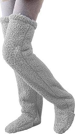 Generic Chaussette Polaire Femme - Chaussettes Chaudes dHiver, Couvre-Jambes, Chaussettes de Genou pour La Maison, Pantalons en Laine &Eacute;paisse, Chauffe-Jambes,
